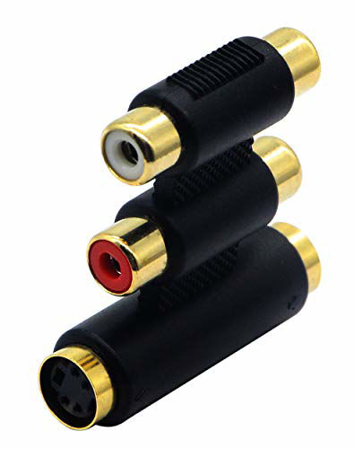 GetUSCart- zdyCGTime 2RCA & S-VHS Jacks to 2RCA & S-VHS Jacks Coupler ...
