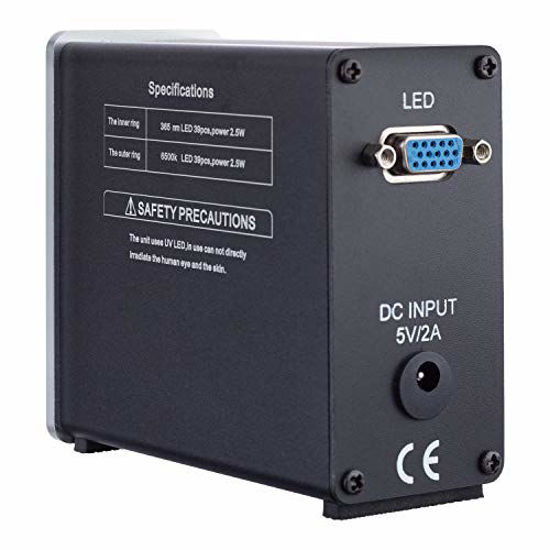 GetUSCart- AmScope Dual Channel White Ultraviolet LED Ring Light