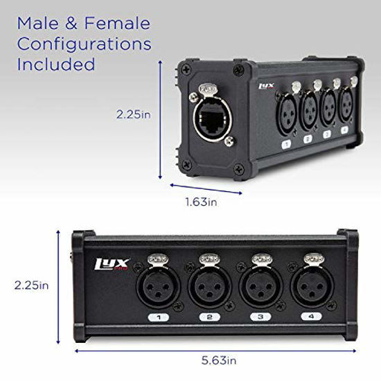 GetUSCart- LyxPro 4 Channel 3 Pin Multi Network XLR Cable Breakout for ...