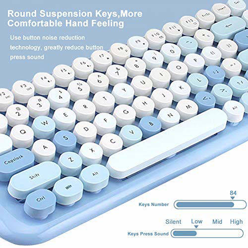 GetUSCart- Wireless Keyboard Mouse,Onlywe Mini 2.4G Wireless Round Punk ...