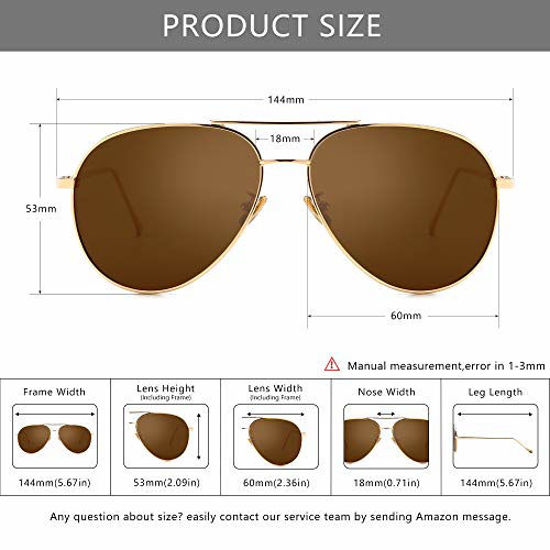 GetUSCart- SUNGAIT Women?s Lightweight Oversized Aviator Sunglasses ...