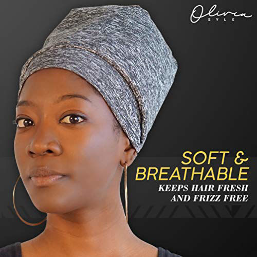 GetUSCart- Satin Lined Sleep Cap - Silk Feel Sleeping Bonnet/Hair Wrap ...