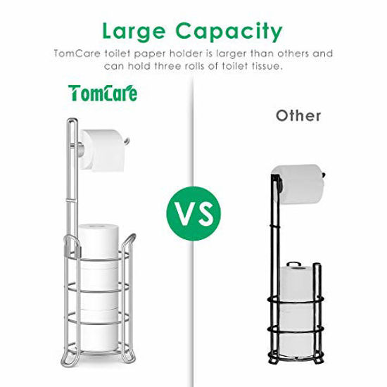 GetUSCart- TomCare Toilet Paper Holder Toilet Paper Stand Free-Standing ...
