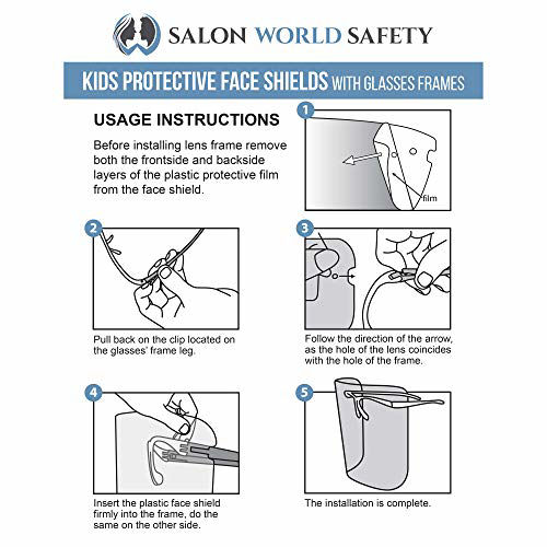 GetUSCart- TCP Global Salon World Safety Kids Face Shields with Glasses ...