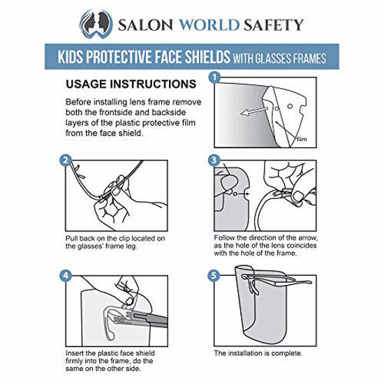 GetUSCart- TCP Global Salon World Safety Kids Face Shields with Glasses ...