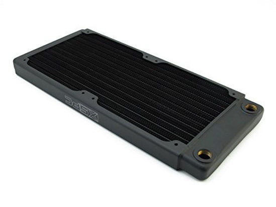 GetUSCart- XSPC TX240 Ultra Thin Radiator, 120mm x 2, Dual Fan, Black