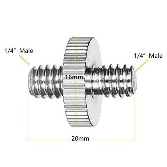 GetUSCart- Camera Screw 1/4'' Male to 1/4'' Male Threaded Tripod Screw ...