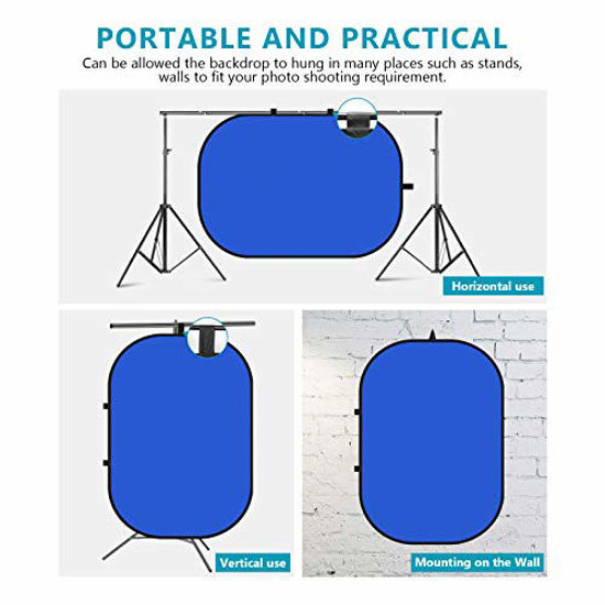 GetUSCart- Neewer 5'x7' Chromakey Blue-Green Collapsible Backdrop with ...