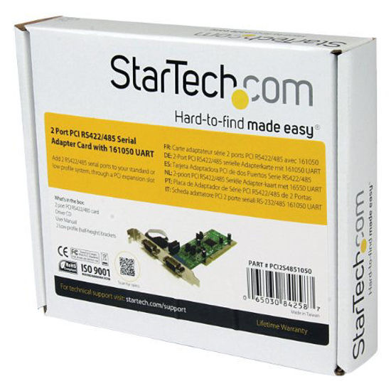 GetUSCart- StarTech.com 2 Port PCI RS422/485 Serial Adapter Card with 161050 UART - Serial ...