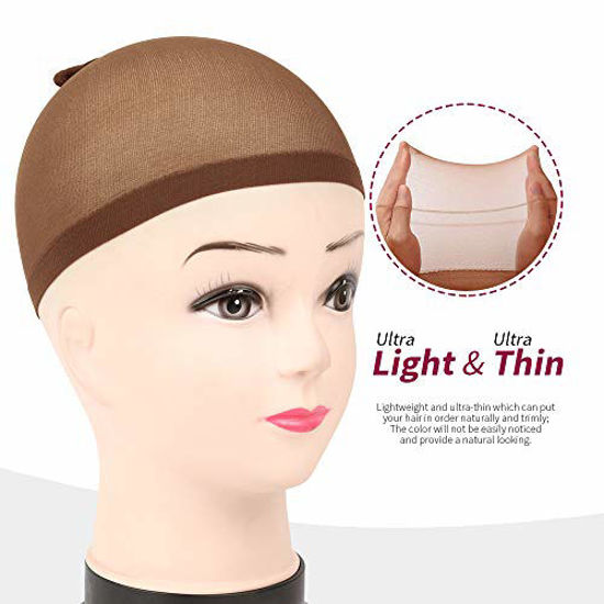 GetUSCart- Teenitor 20 Pack Brown Stocking Cap Stretchy Nylon Wig Caps ...