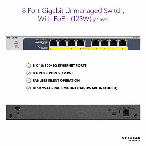 GetUSCart- NETGEAR 8-Port Gigabit Ethernet Unmanaged PoE Switch ...
