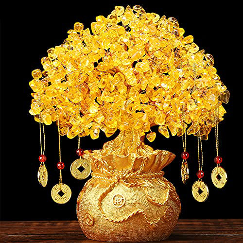 GetUSCart- Feng Shui Citrine/Yellow Crytal Money Tree with Chinese ...