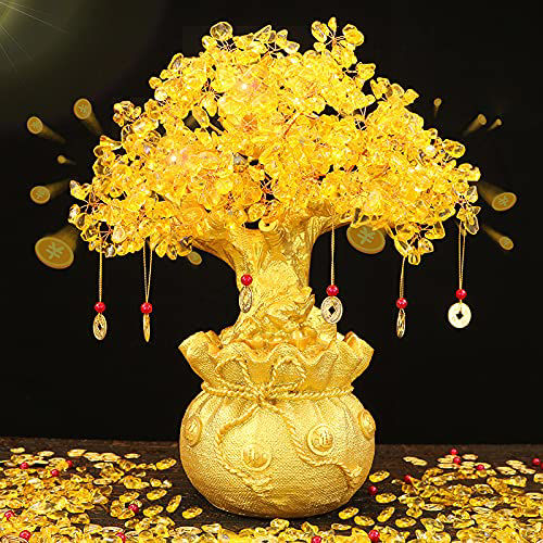 GetUSCart- Feng Shui Citrine/Yellow Crytal Money Tree with Chinese ...