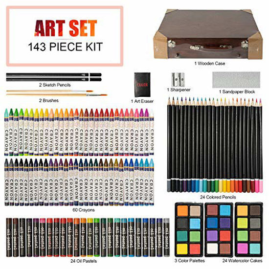 GetUSCart- 143 Piece Deluxe Art Set, Artist Drawing&Painting Set, Art ...