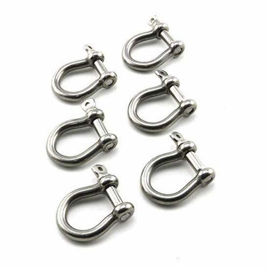 GetUSCart- Heyous 6pcs 1/5 Inch 5mm Screw Pin Anchor Shackle Stainless ...