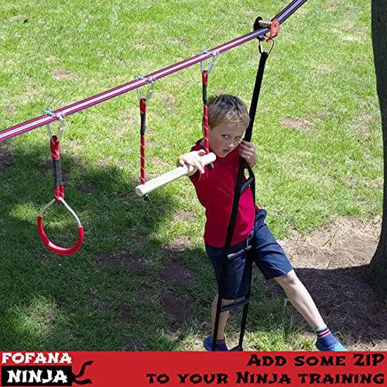 GetUSCart- Fofana Ninja Slider Slackline Pulley - Zip Along Your Ninja ...