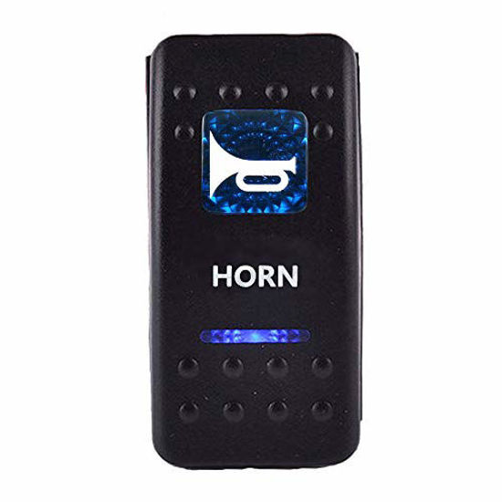 GetUSCart- ESUPPORT Car Bar 12v 20a Blue LED Horn Light Push Button ...