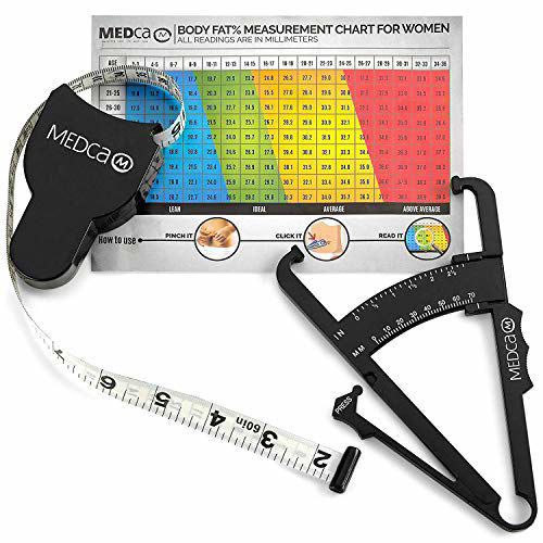 GetUSCart- MEDca Body Tape Measure and Skinfold Caliper for Body Set ...