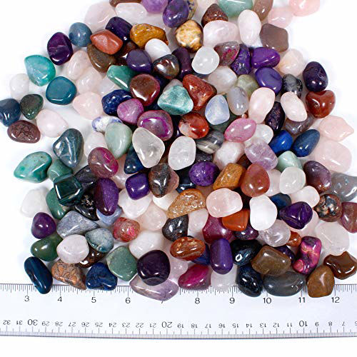 GetUSCart- Tumbled Polished Natural & Dyed Gem Stones 5 Pounds (lbs ...