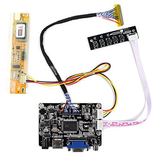 GetUSCart- LCDBOARD HDMI VGA AV Input LCD Controller Board for 15.4" LP154WP1 CLAA154WP05 17 ...