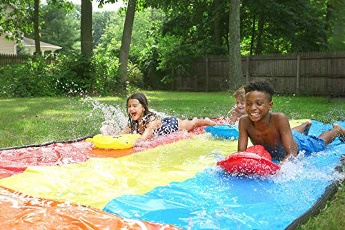 GetUSCart- Jambo Triple Lane Slip, Splash and Slide for Backyards ...