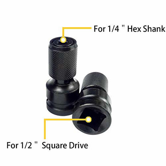 GetUSCart- Wolfride 2Pcs Square Drive Hex Female Socket Adapter Impact ...