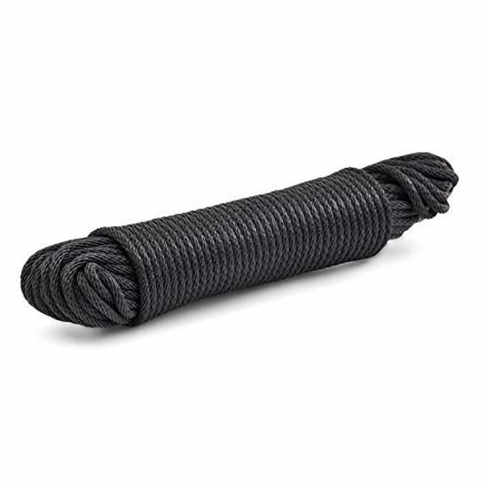 GetUSCart- Rope Ratchet 1/8", 50 ft Solid Braided Polypropylene Rope ...