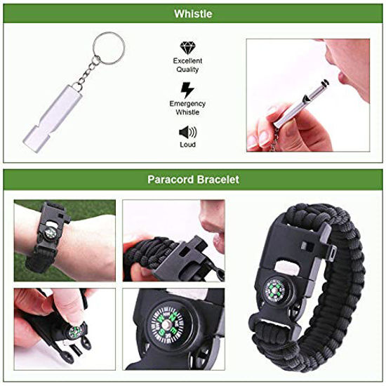 GetUSCart- Emergency Survival Kit, 12 in 1 Outdoor Survival Gear ...