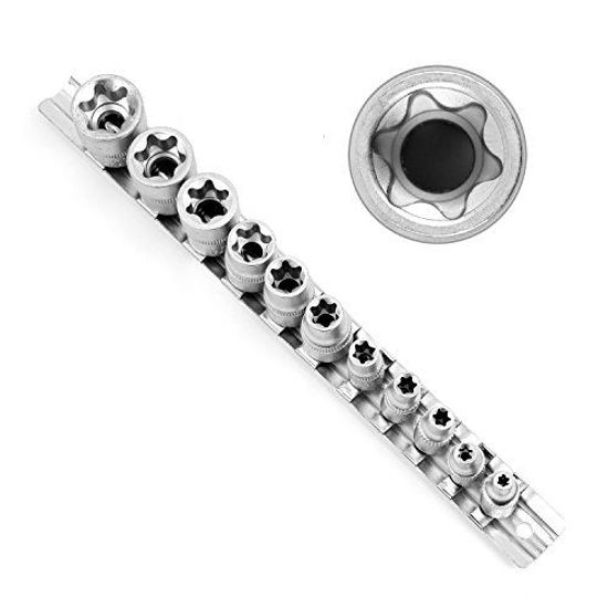 GetUSCart- HORUSDY 11 Pc Female E Torx Star Socket Set/Rail, Female ...