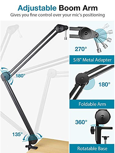 GetUSCart- InnoGear Microphone Arm Stand, Heavy Duty Mic Arm Microphone ...