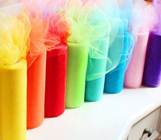 GetUSCart- Charmed Rainbow Color Tulle Assortment, 6 inch by 25 Yard ...