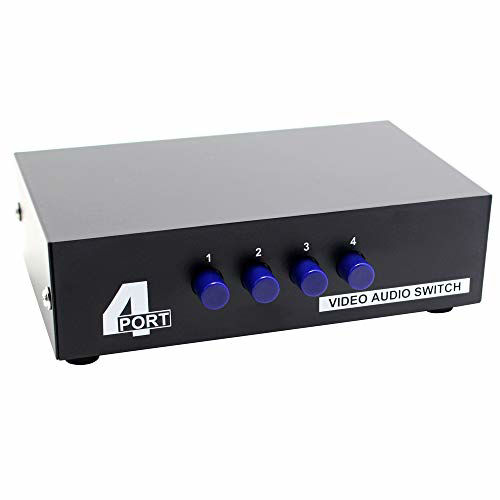 GetUSCart- Panlong 4-Way AV Switch RCA Switcher 4 in 1 Out Composite ...