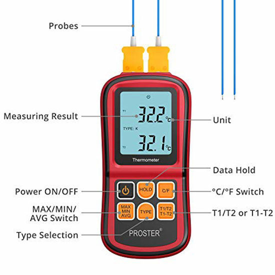 GetUSCart- Proster Digital Thermocouple Temperature Thermometer with ...