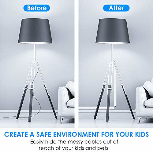 GetUSCart- Cord Cover Wall, 142in One-Cord Channel Cord Hider Wall ...