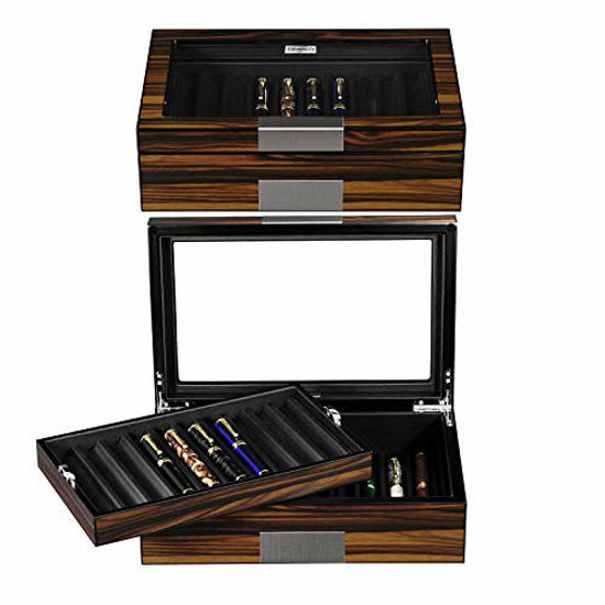 GetUSCart- Lifomenz Co Pen Display Box Ebony Wood Pen Display Case ...