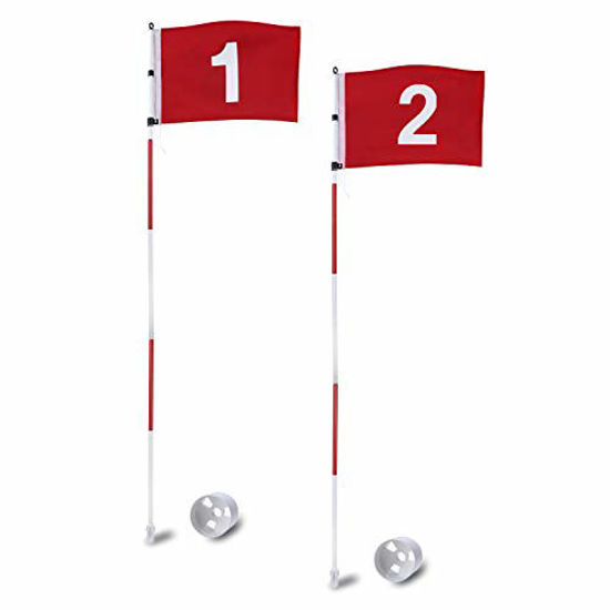GetUSCart- KINGTOP Golf Pin Flags Pro, Practice Putting Green Flagstick ...
