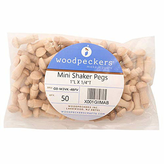 GetUSCart- Mini Shaker Pegs 1 Inch with 3/16 Inch Tenon - Package of 50 ...