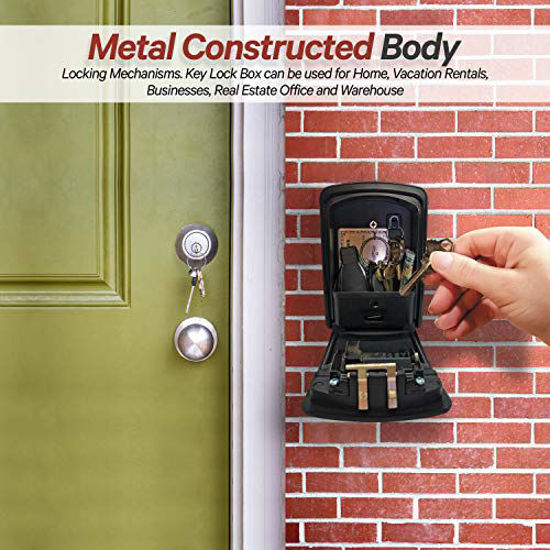 GetUSCart- Iron Lock - XXL Key Lock Box for Keys 4 Digit Combination ...