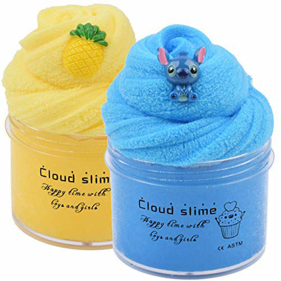 GetUSCart- Upgrade Cloud Slime Kit,2 Pack Pineapple Blue Stitch Slime ...