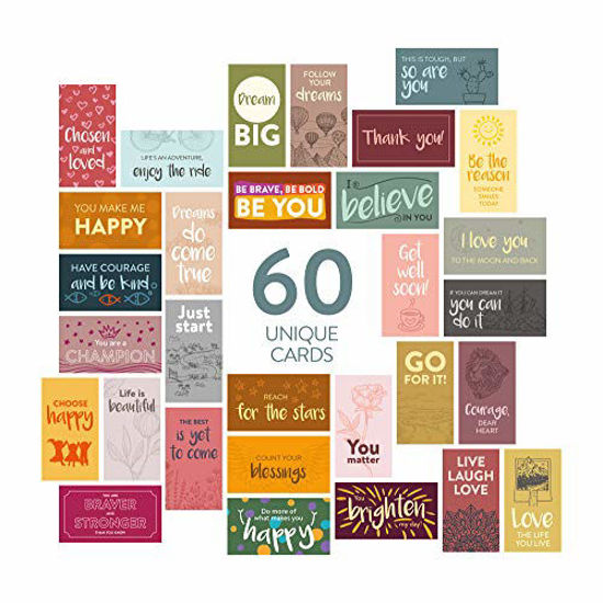 GetUSCart- DiverseBee 60 Pack Assorted Motivational Cards ...