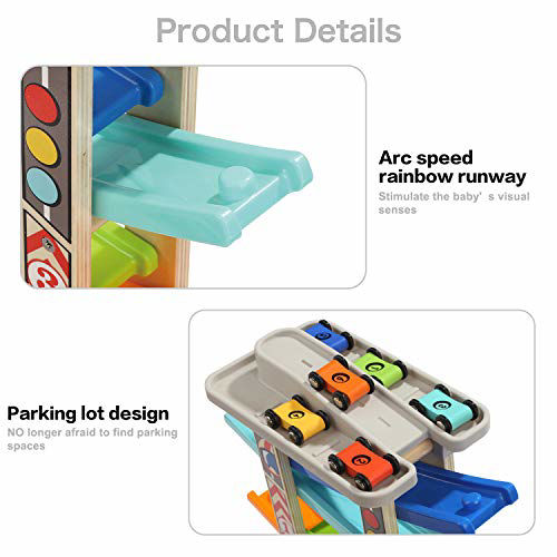 GetUSCart- TOP BRIGHT Wooden Car Ramp Toddler Toys for 1 2 Year Old Boy ...
