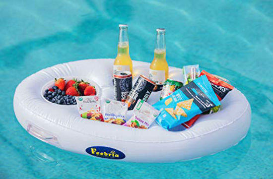 GetUSCart- FEEBRIA Inflatable Floating Drink Holder with 9 Holes Large ...