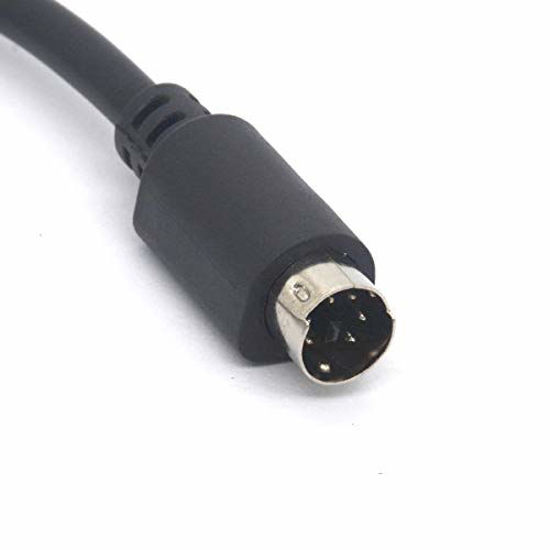 GetUSCart- PS/2 to AT Keyboard Cable Adapter - 6 Pin Mini Din Male to 5 ...