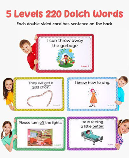 GetUSCart- GAMENOTE Sight Words Flash Cards with Pictures & Sentences ...
