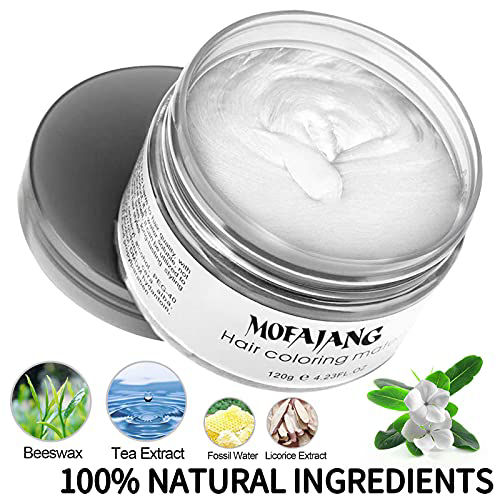 GetUSCart- Temporary White Hair Color Wax, EFLY Instant Hairstyle Cream ...