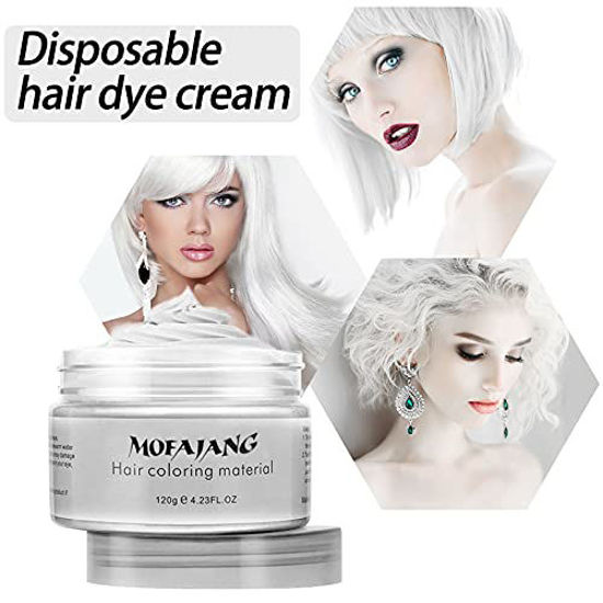 GetUSCart- Temporary White Hair Color Wax, EFLY Instant Hairstyle Cream ...