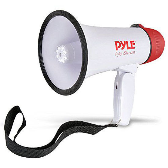 GetUSCart- Pyle Megaphone Speaker PA Bullhorn - Built-in Siren & LED ...