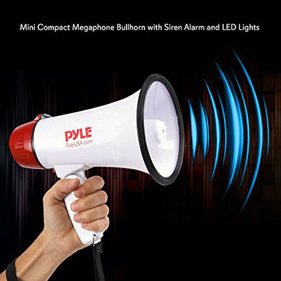 GetUSCart- Pyle Megaphone Speaker PA Bullhorn - Built-in Siren & LED ...