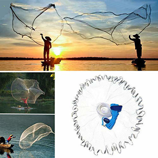 GetUSCart- Yeahmart Handmade American Saltwater Fishing Cast Net with ...