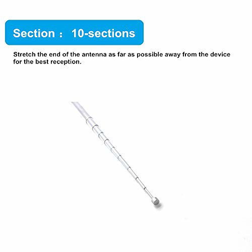GetUSCart- FM Radio Antenna, Ancable Indoor FM Telescopic Antenna 75 ...